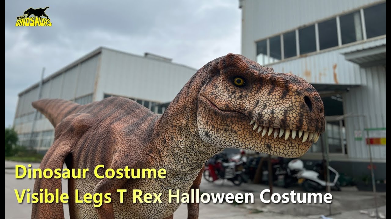 Fierce Visible Legs T Rex Halloween Costume For Adults | Dinosaur ...