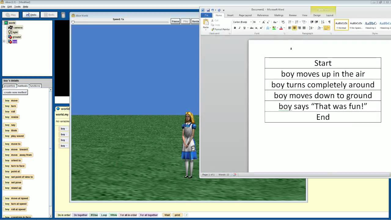 Programmer Sam Gaming. Let's Learn Alice Together, Chapter 3! - 3 / 7 ...