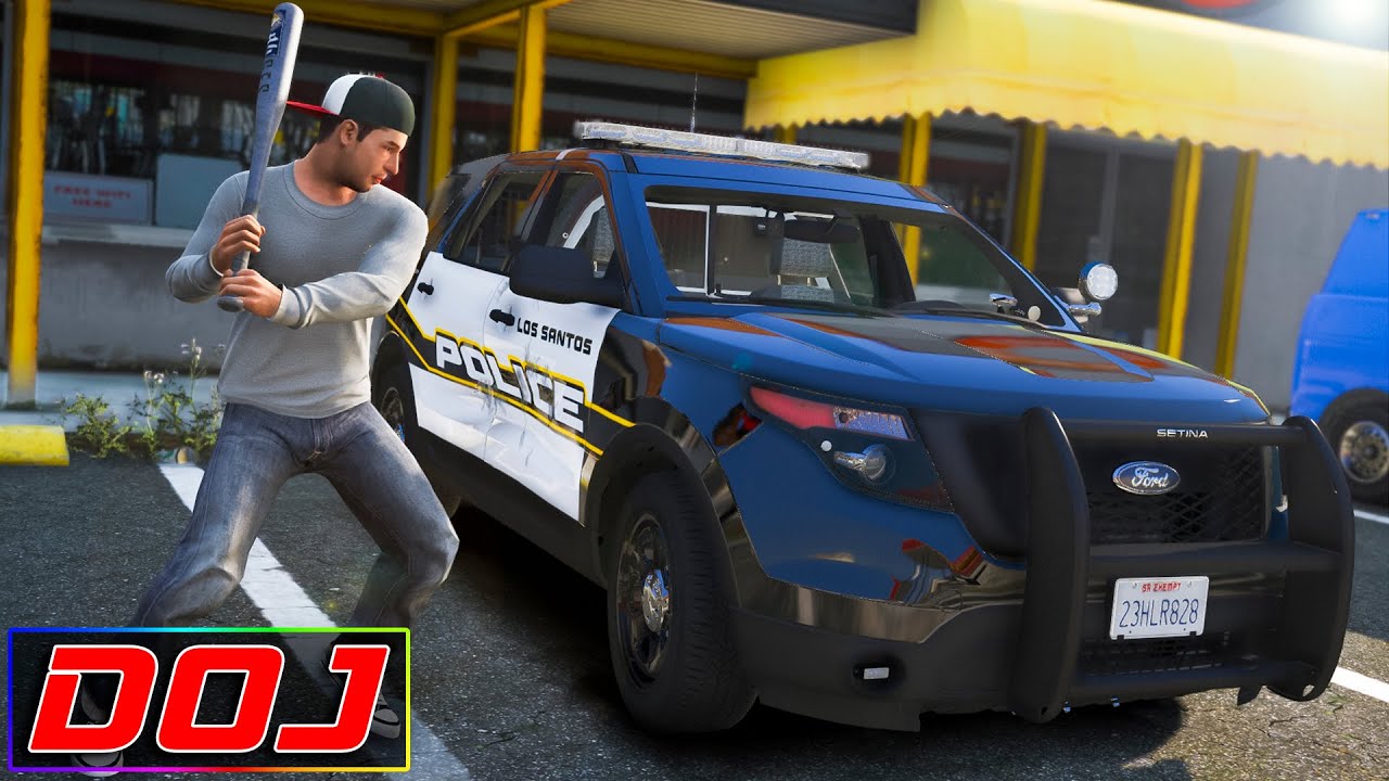 Cleanest Cop Car In LS | GTA 5 Roleplay | DOJ #147 - YouTube
