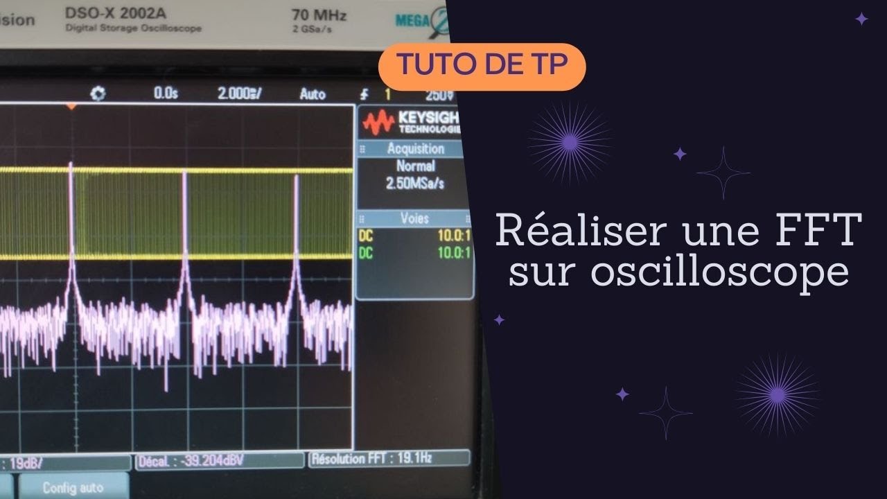 Réaliser une FFT sur oscilloscope - YouTube
