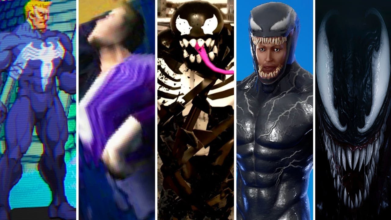 All Venom Transformations in Spider-Man Games - YouTube