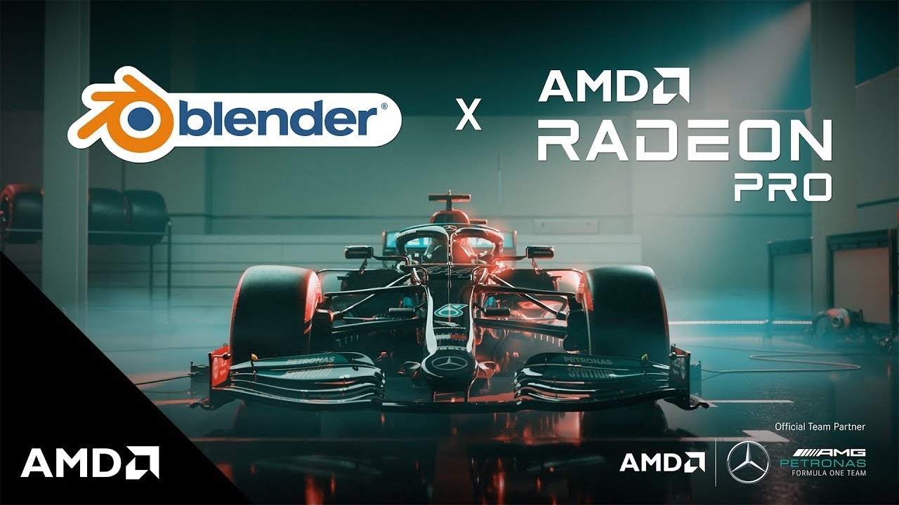 AMD Radeon PRO x Blender || Mercedes AMG Petronas F1 Team 8 x F1 ...