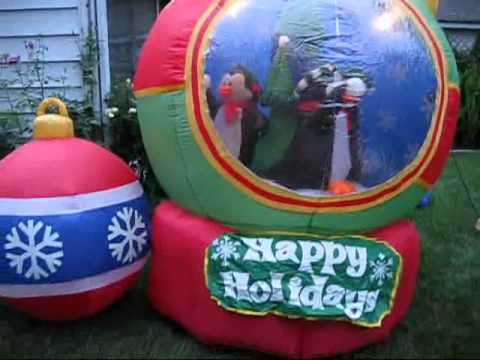 GEMMY INFLATABLE SNOW GLOBE - YouTube