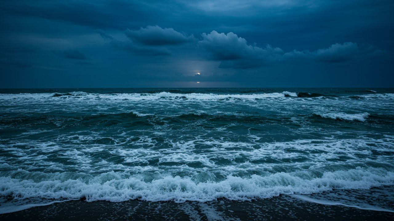 Calm Night Ocean – 8 Hours of White Noise Waves for Sleep, Relaxation ...
