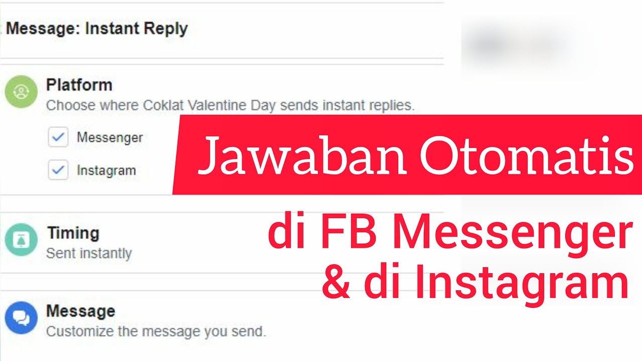 Jawaban Otomatis (Welcome Message di Messenger Fanpage & Instagram ...