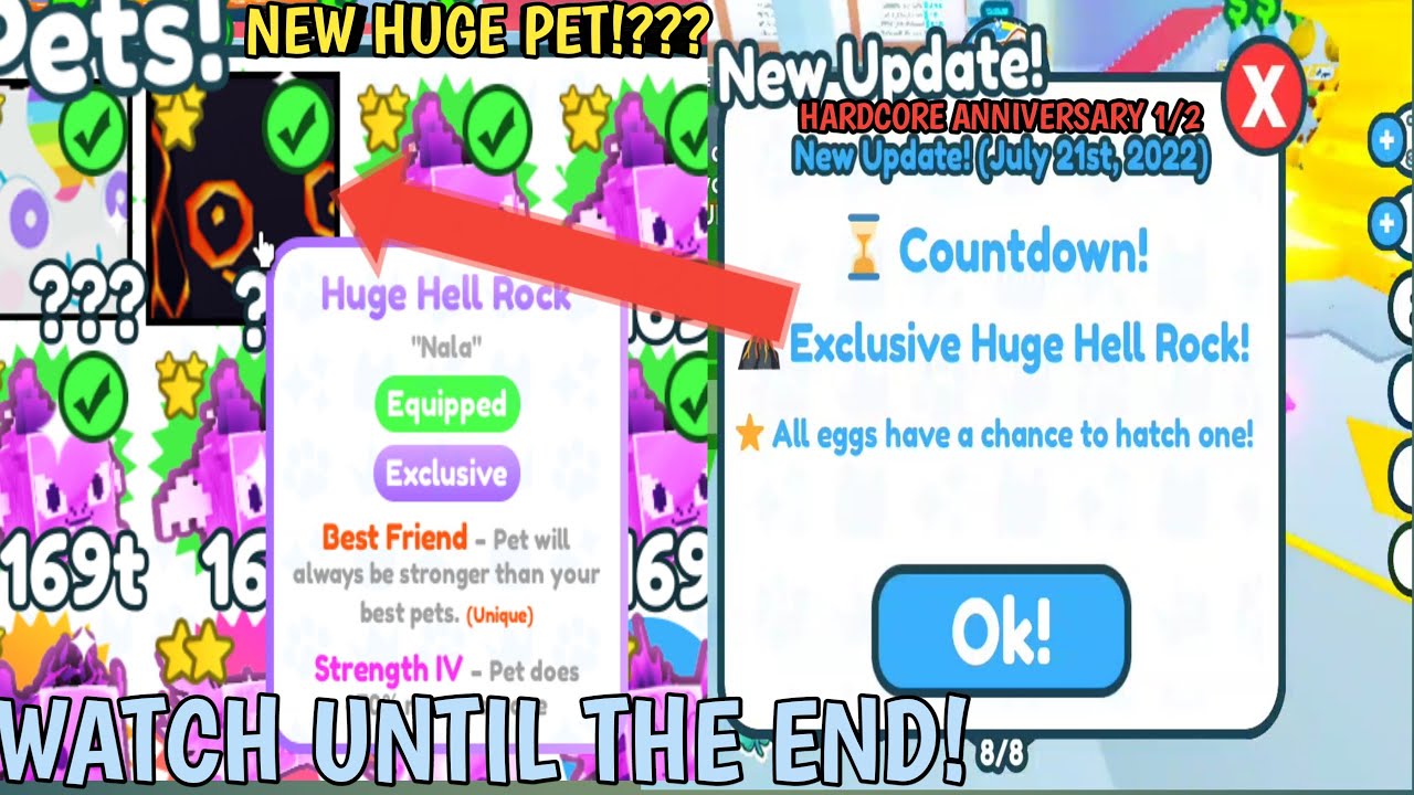 *NEW UPDATE* HOW TO GET A HUGE HELL ROCK IN PET SIM X!? (WATCH TILL END ...