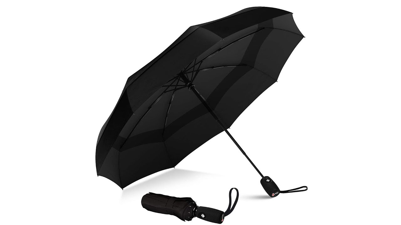 Repel Windproof Double Vented Travel Umbrella with Teflon Coating - YouTube