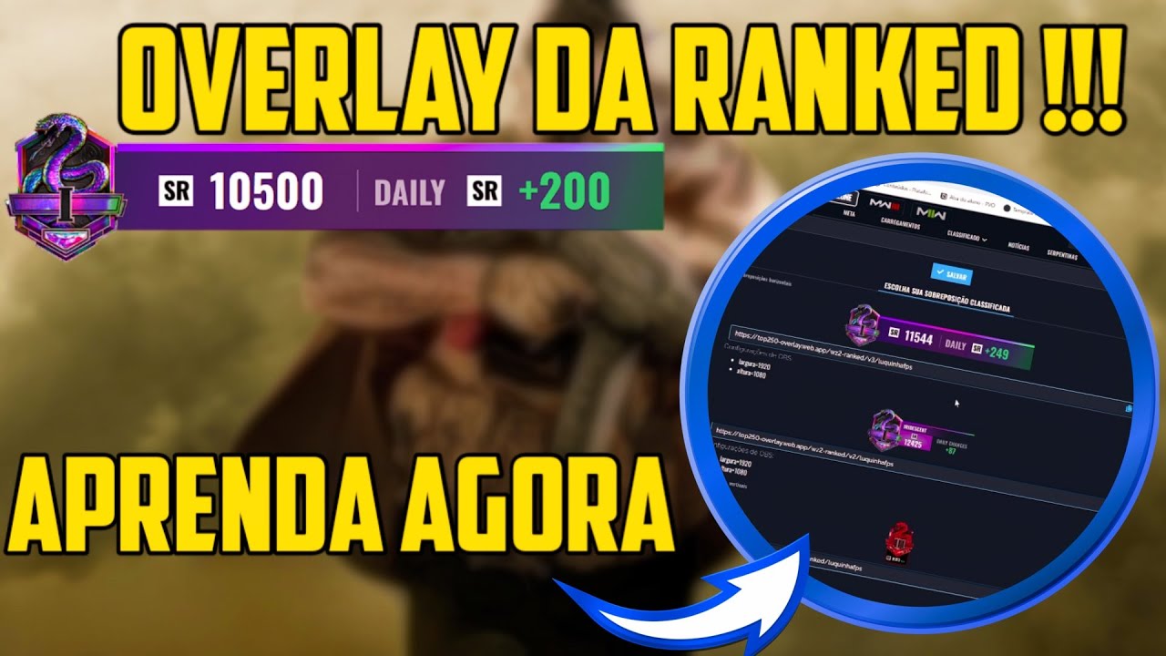 Como COLOCAR OVERLAY da RANKED do WARZONE na SUA LIVE !!! (RÁPIDO e ...