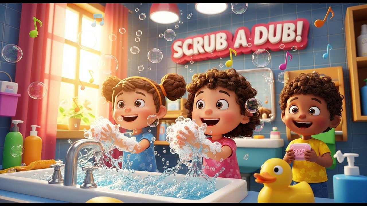 Wash Your Hands, Scrub a Dub | Fun Hygiene Song for Kids | Animagic ...