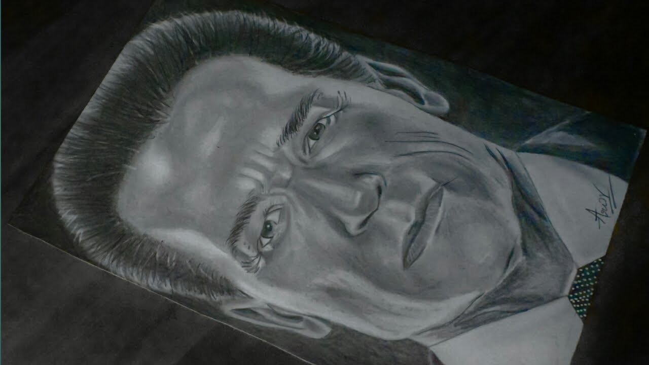 Arnold Schwarzenegger drawing || Arnold drawing easy - YouTube