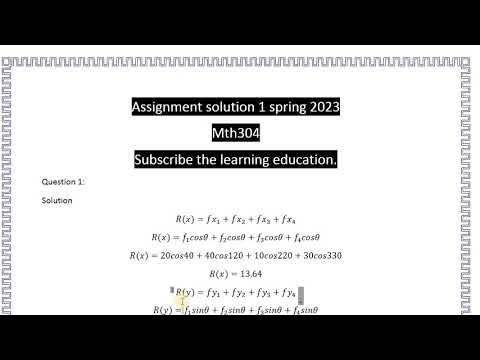 mth304 assignment 1 solution spring 2023||Mth403 Assignment 1||100% correct solution of mth403 ...