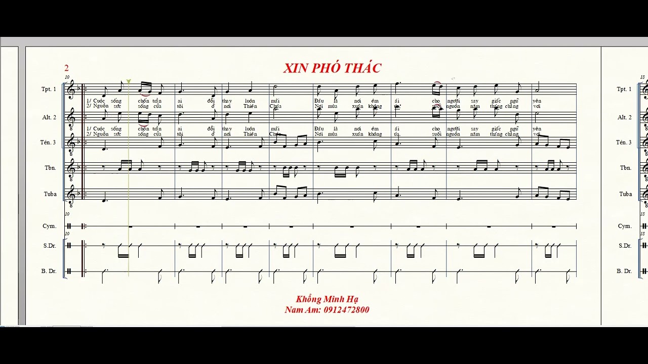 Xin phó thác. Tổng phổ - YouTube