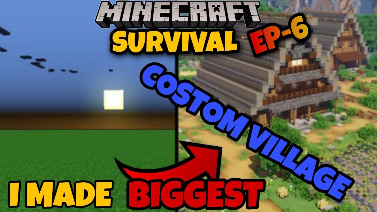 i make a biggest costum village😱 || Minecraft survival series [#6 ...