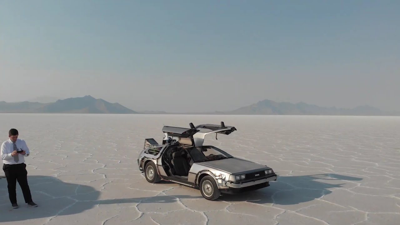 Drone DeLorean Test Footage - YouTube