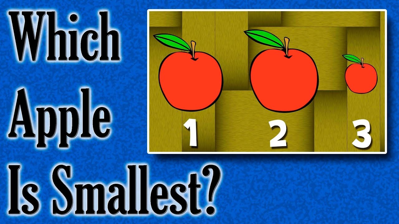 Which Apple Is Smallest? | learning video for children - YouTube