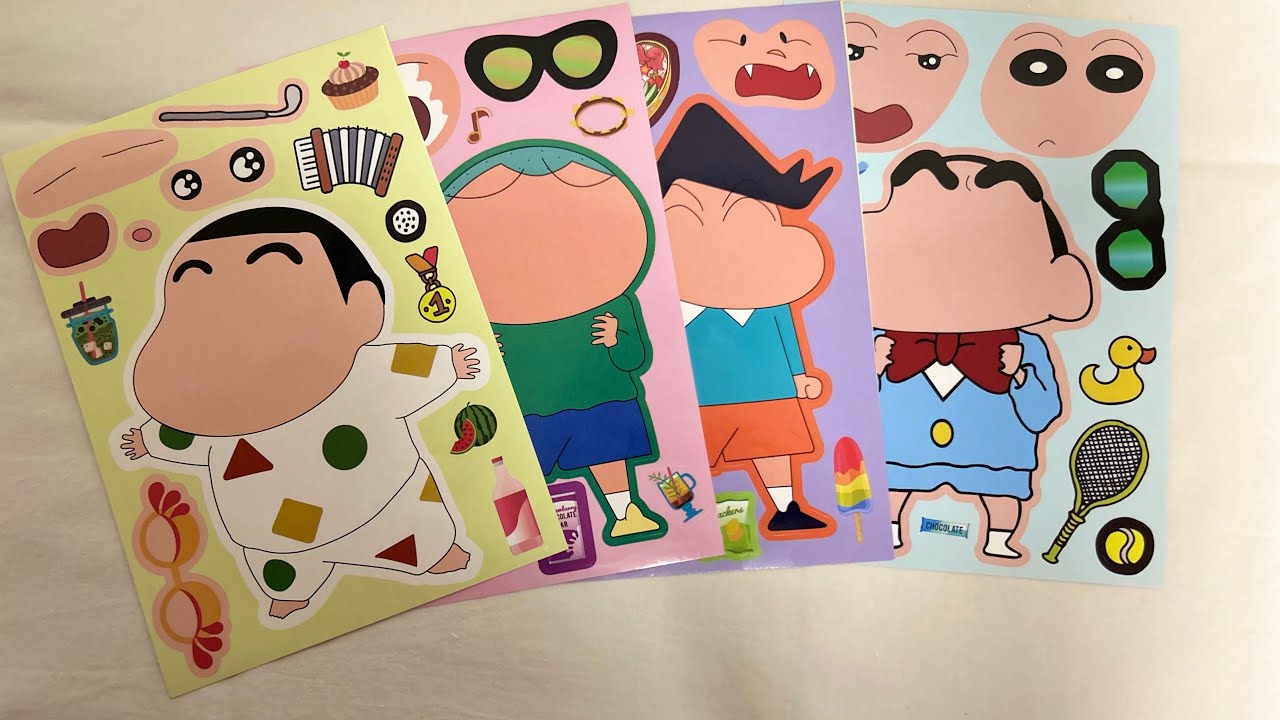 [STICKER ASMR] Decorating The CraYon Shin Chan Sticker 🍪🧟‍♂️ - YouTube