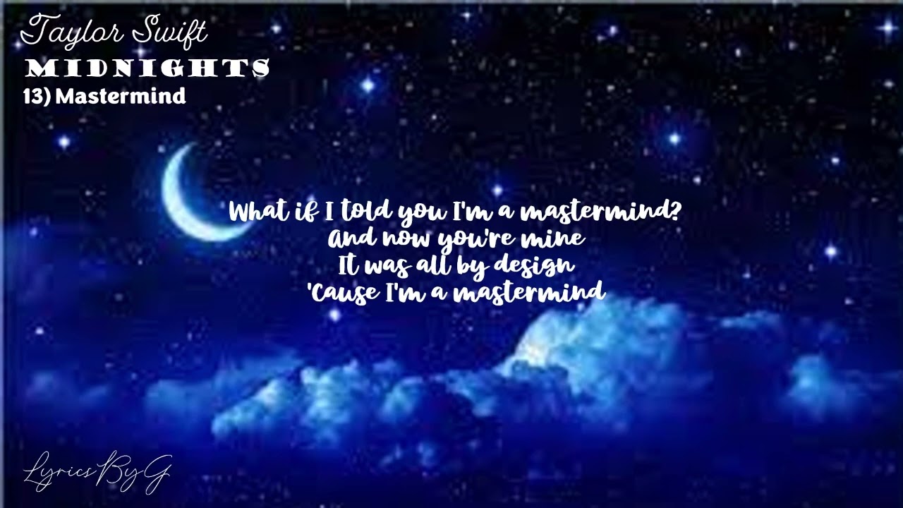 Taylor Swift-Mastermind (Lyrics) - YouTube