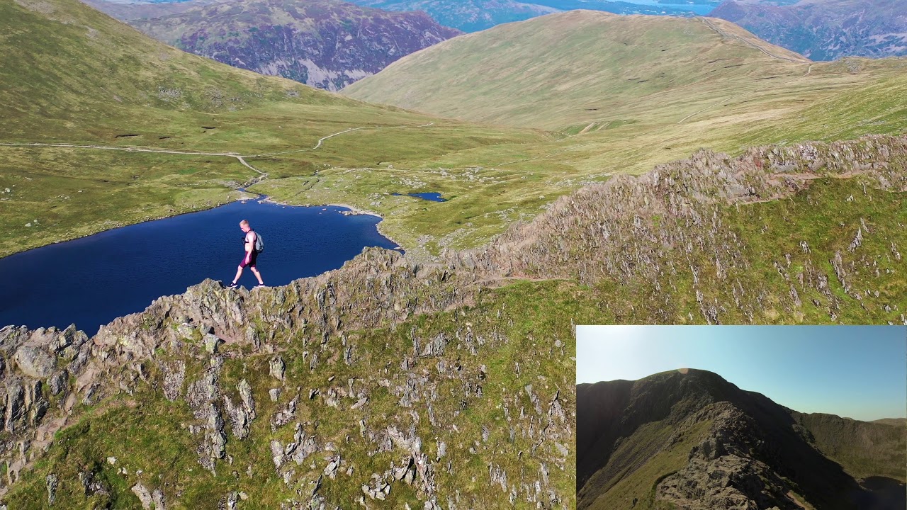 Striding Edge from drone and GoPro. - YouTube