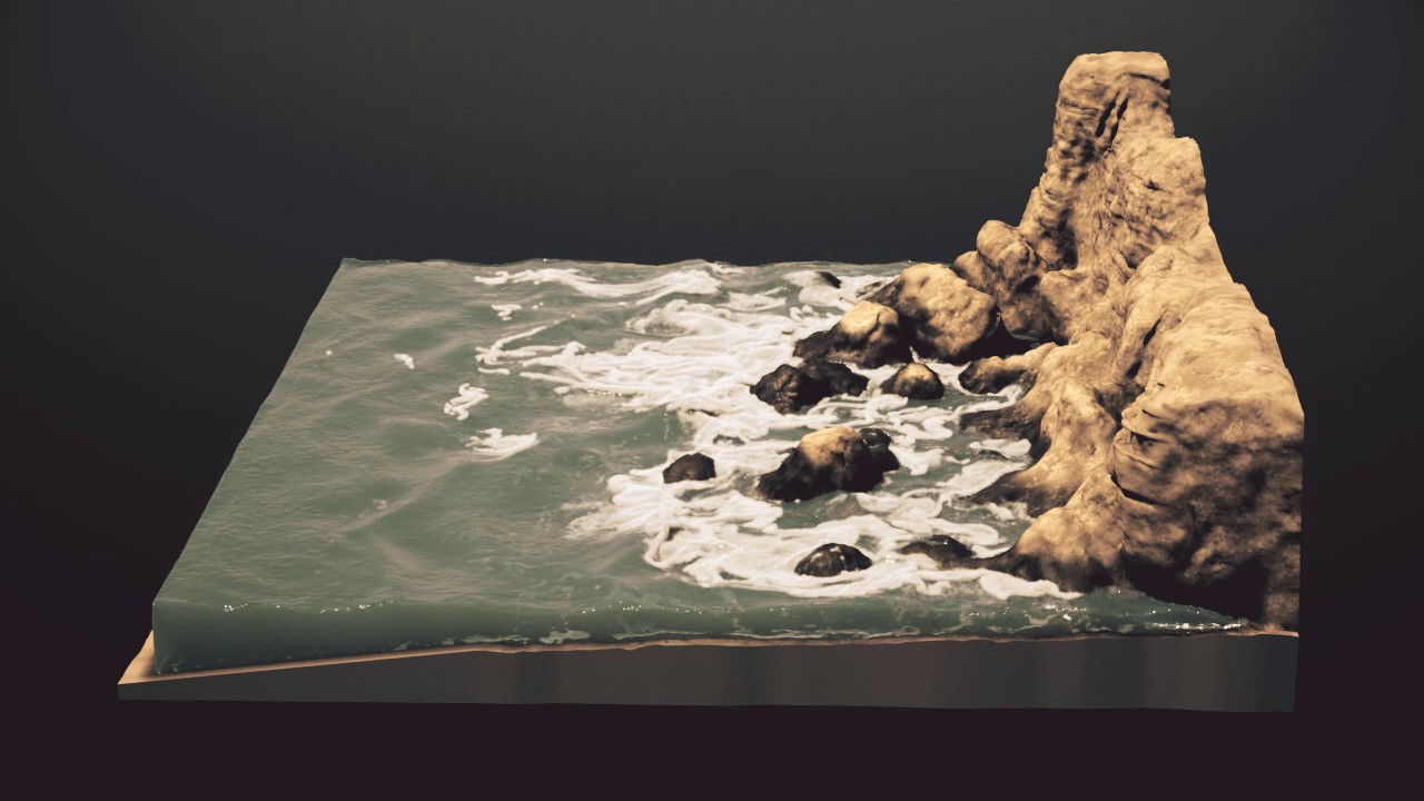 Houdini FLIP Ocean Shoreline v02 - YouTube