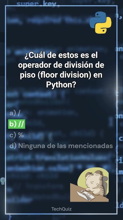 ¿Conoces el operador de división de piso (//) en Python? 🤔💻 - YouTube