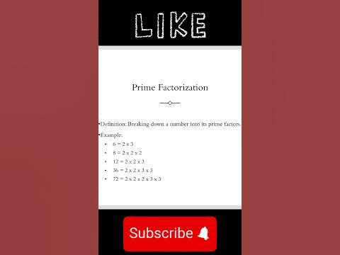 Prime Factorization#education #igcse #maths #mathematics #math #numbers #study #studymotivation ...