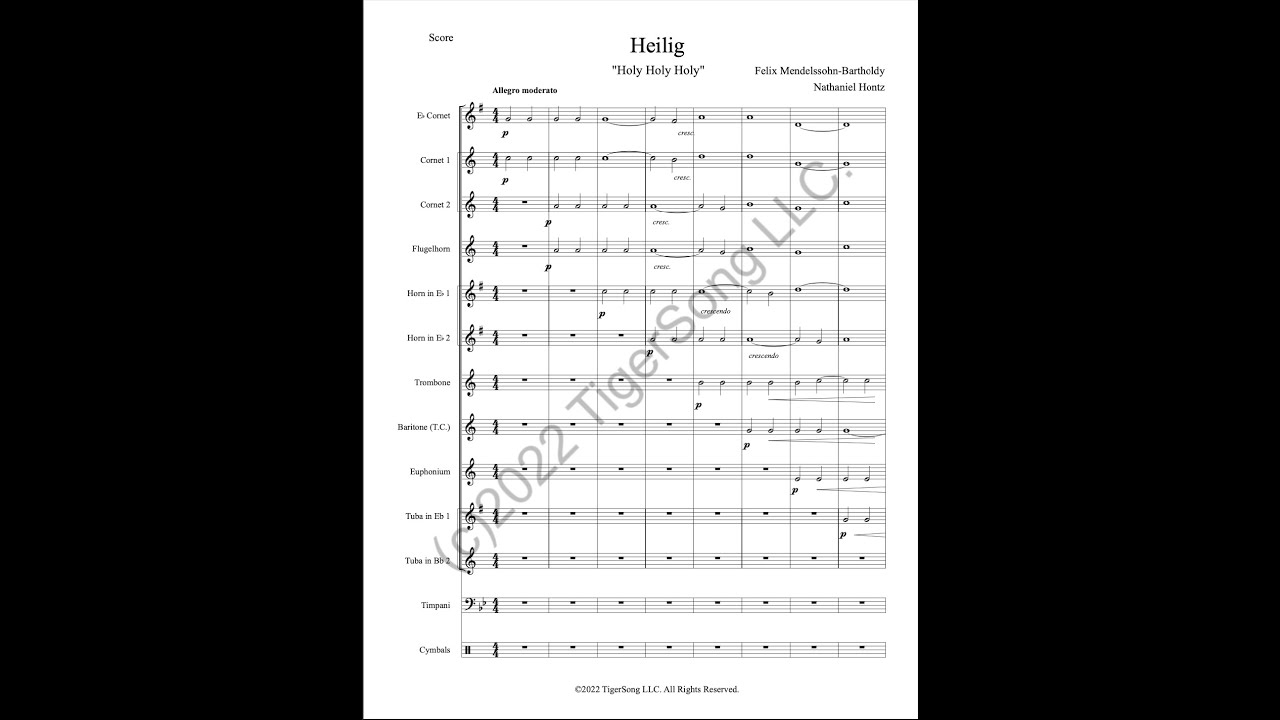 Heilig (Felix Mendelssohn) for British Brass Band - YouTube
