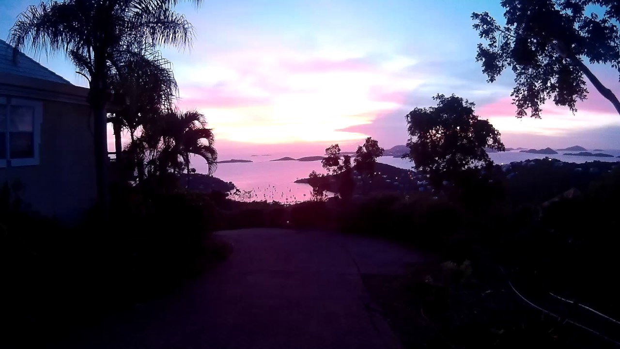 Sunset from driveway - YouTube
