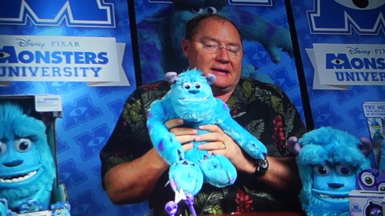 John Lasseter shows off his favorite Monsters University toys - YouTube