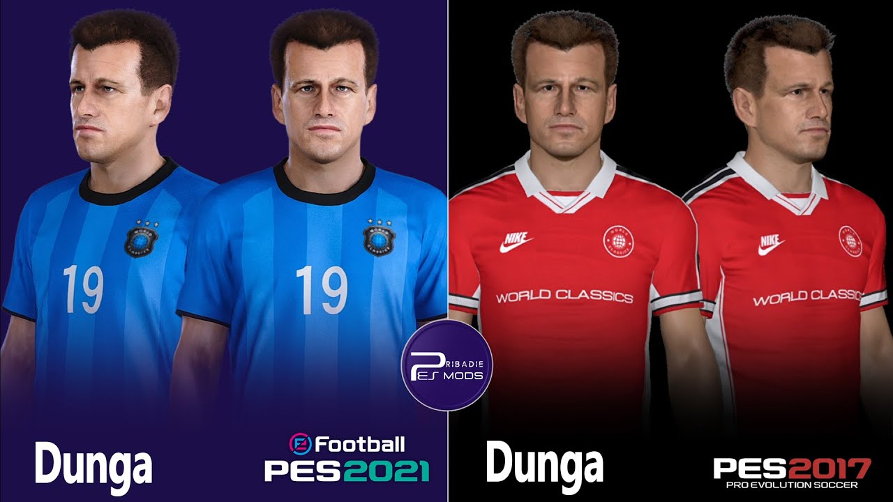 Classic Face PES Dunga | PES 2021 & PES 2017 - YouTube