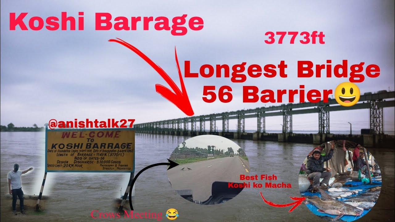 Koshi Barrage Vlog 2023 | Longest Bridge | 3773ft | Solo | anishtalk27 ...