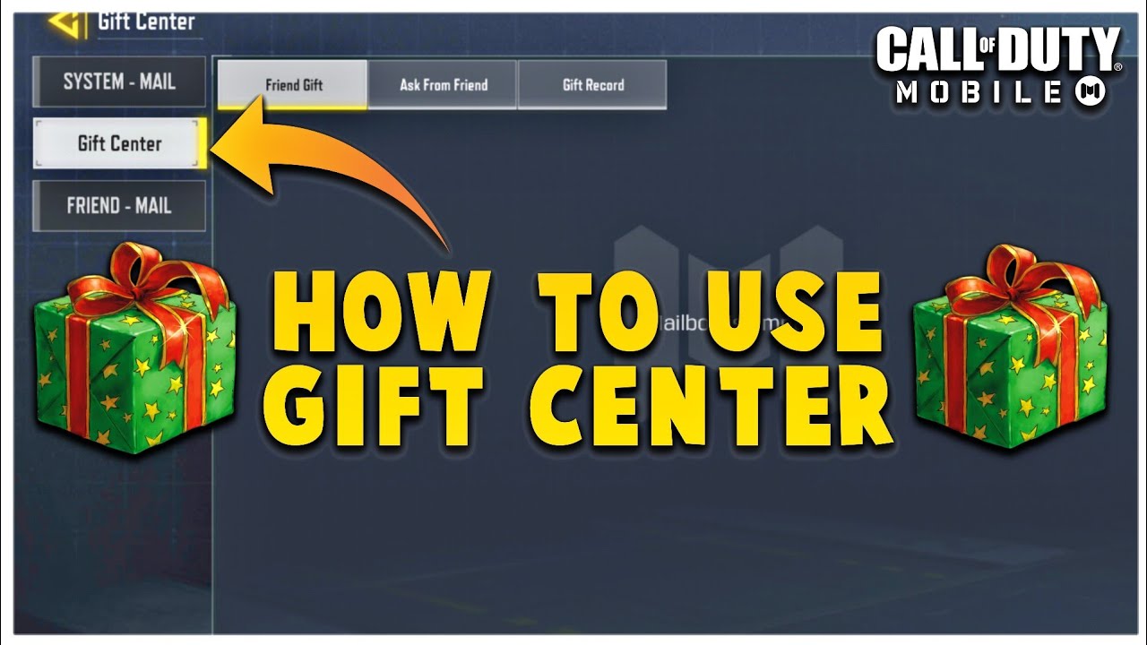 CODM ! How To Use New Feature Gift Center in COD MOBILE ! - YouTube