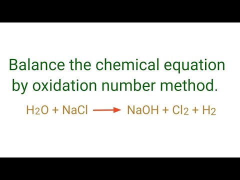 H2O+NaCl=NaOH+Cl2+H2 balance the chemical equation by oxidation number ...