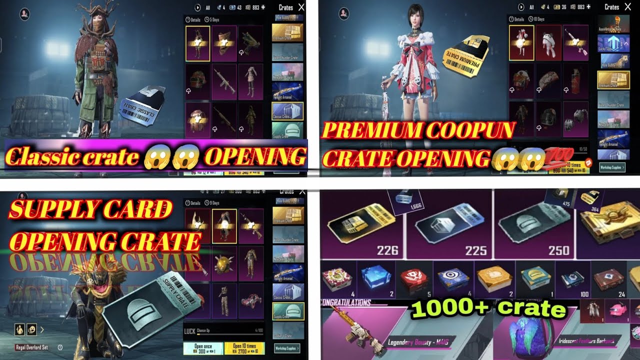 Classic crate copun 😱// PREMIUM CARD😱 //SUPPLY CARD CRATE OPENING ...