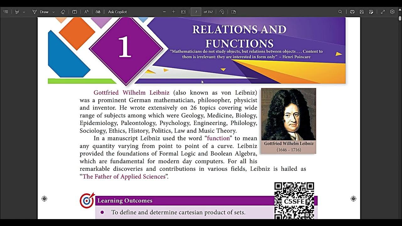 Mathematics - Relation and Function (chap-1,10 th std) - YouTube