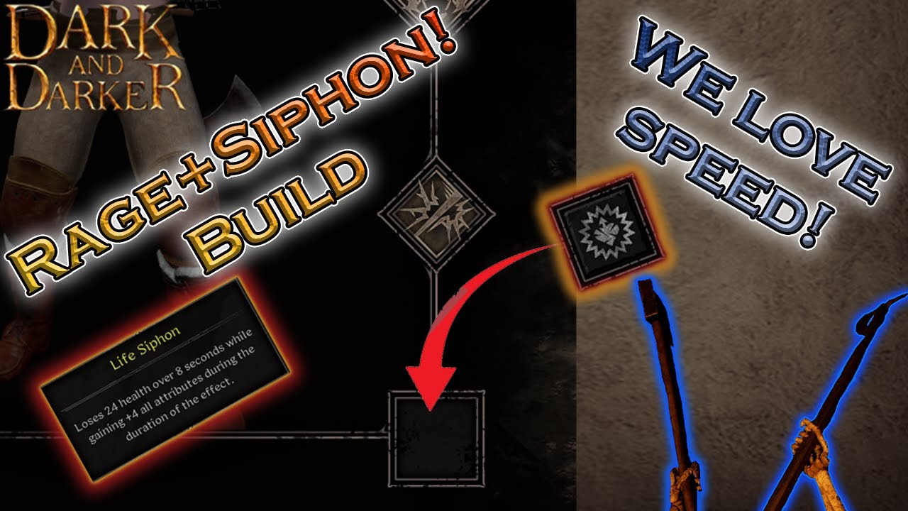 Dark And Darker - Barbarian Solo Rage+Life Siphon Build! - YouTube