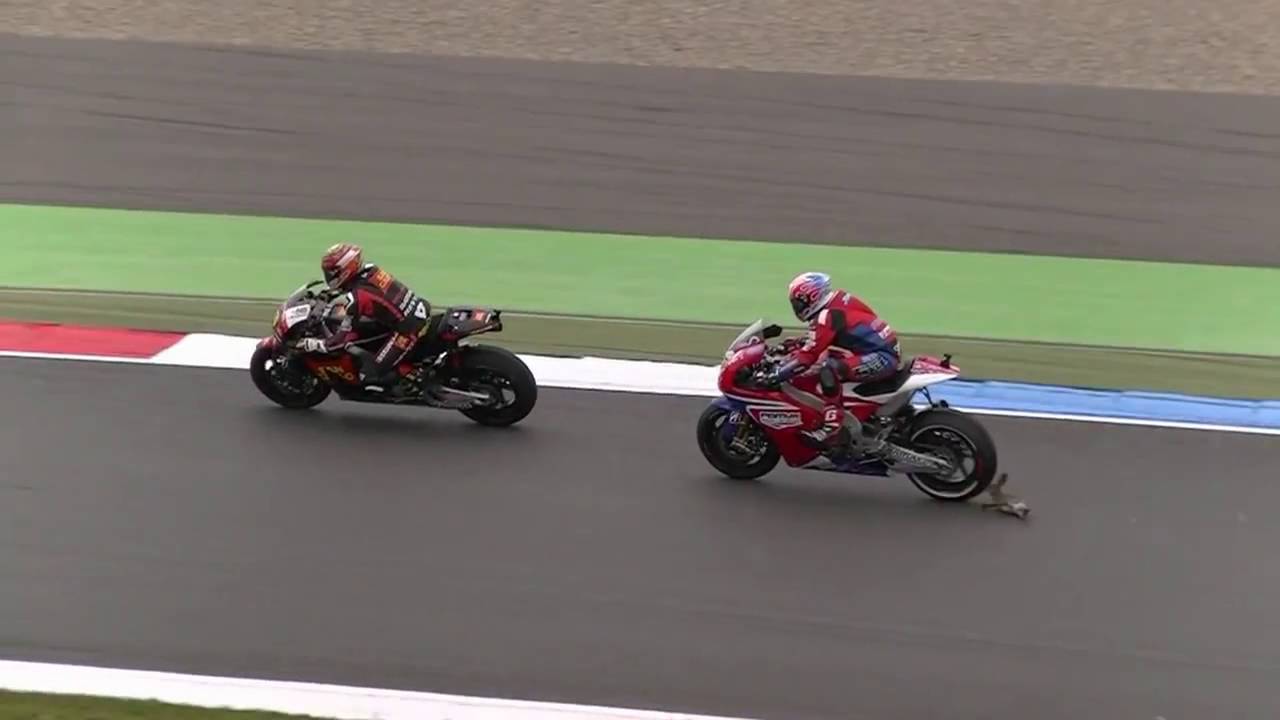 Fatal MotoGP accident in captured in Slowmo from grandstand - YouTube