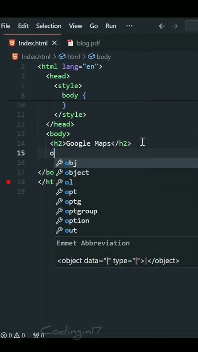 Add Pdffile In Website Using Html Html Series Prat 19 Codingin17 Html Shorts Youtube