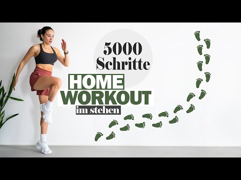 5000 Schritte HOME WORKOUT | Ohne Matte | Ohne Equipment | Einfach im STEHEN mitmachen ✔️
