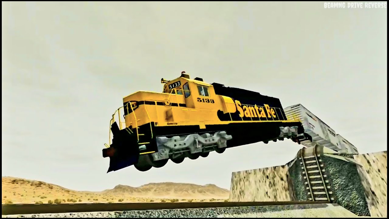 Beamng Trains vs Unfinished Railway Track 🛤 Crashes - BeamNG Drive ...