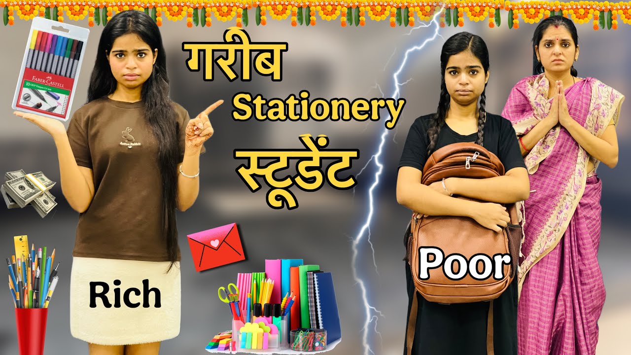 Riddhi Ki Stationery - Rich Girl Vs Poor Girl In Hindi | Moral Stories ...