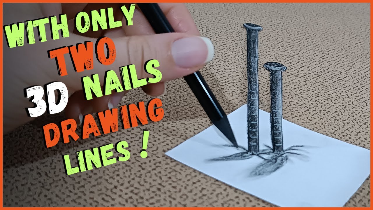 3d nails: How to draw 3D nails with just a pencil and ruler !?🤔 - YouTube