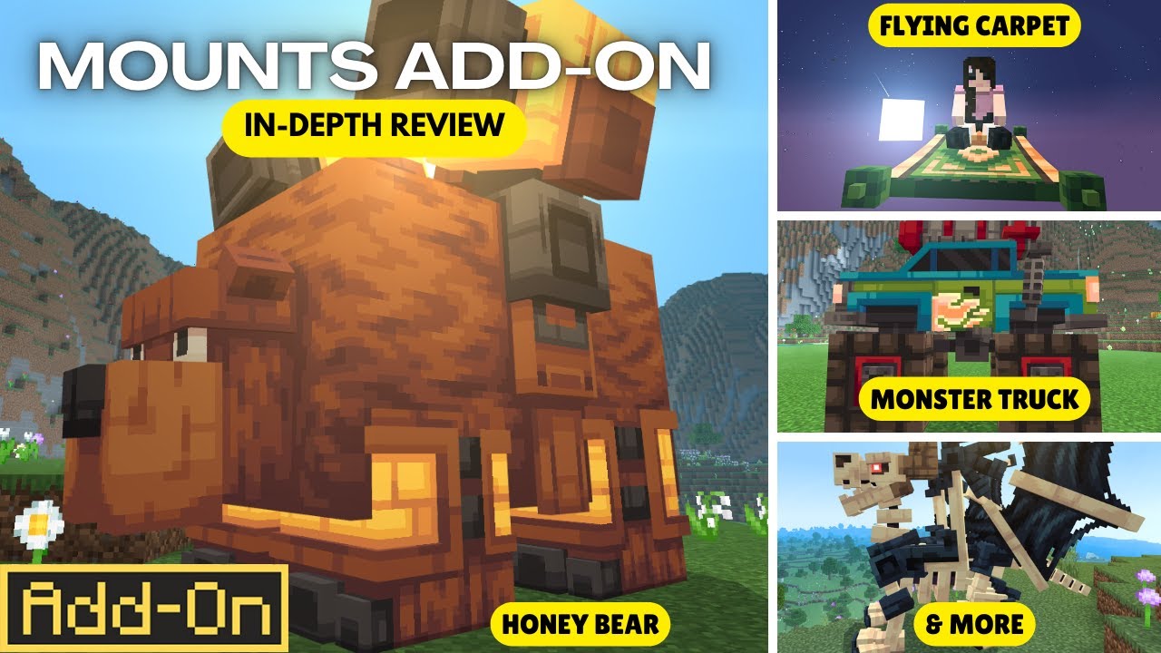 MOUNTS ADD-ON | In-depth Review | Minecraft Marketplace - YouTube