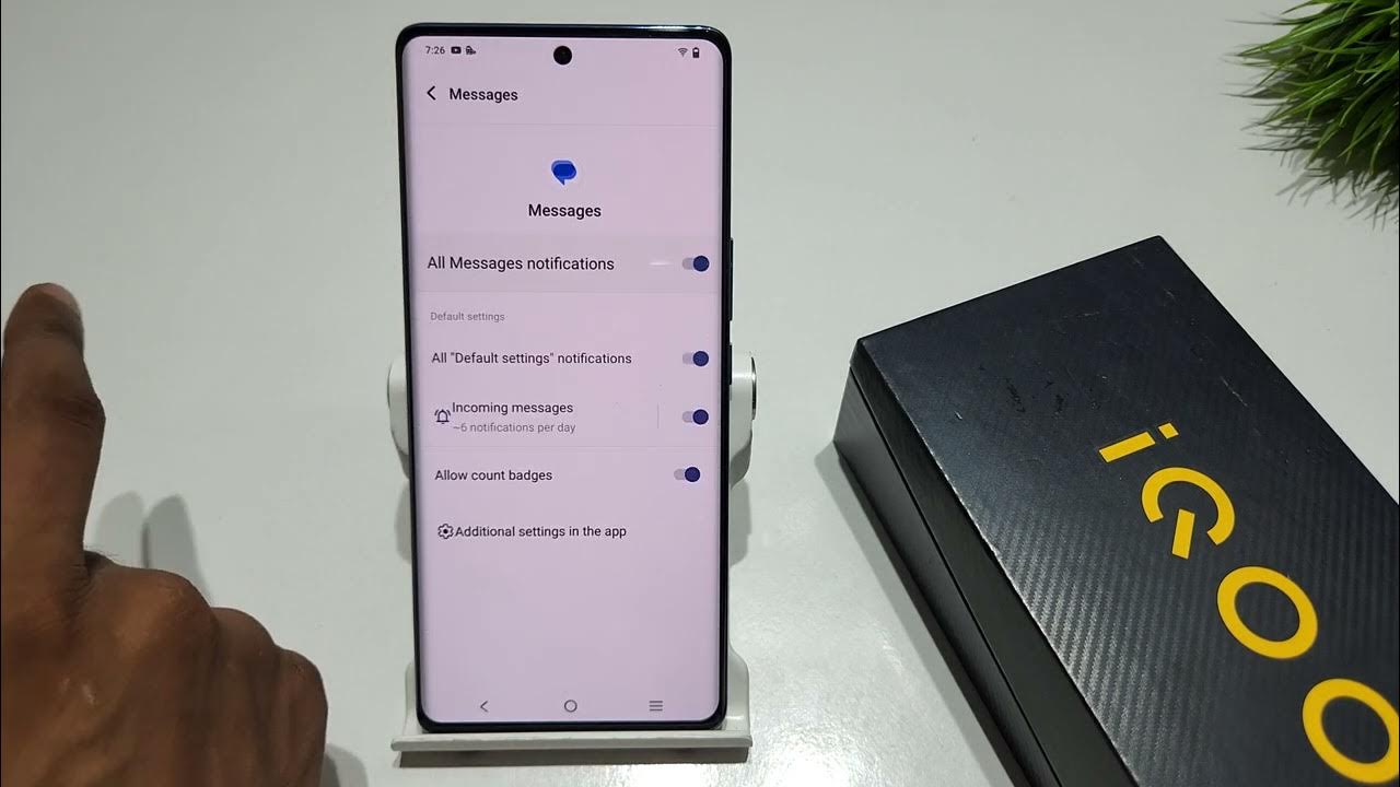 How to turn off message notification in Iqoo z7 pro | Iqoo neo 7 pro sms notification off kaise ...