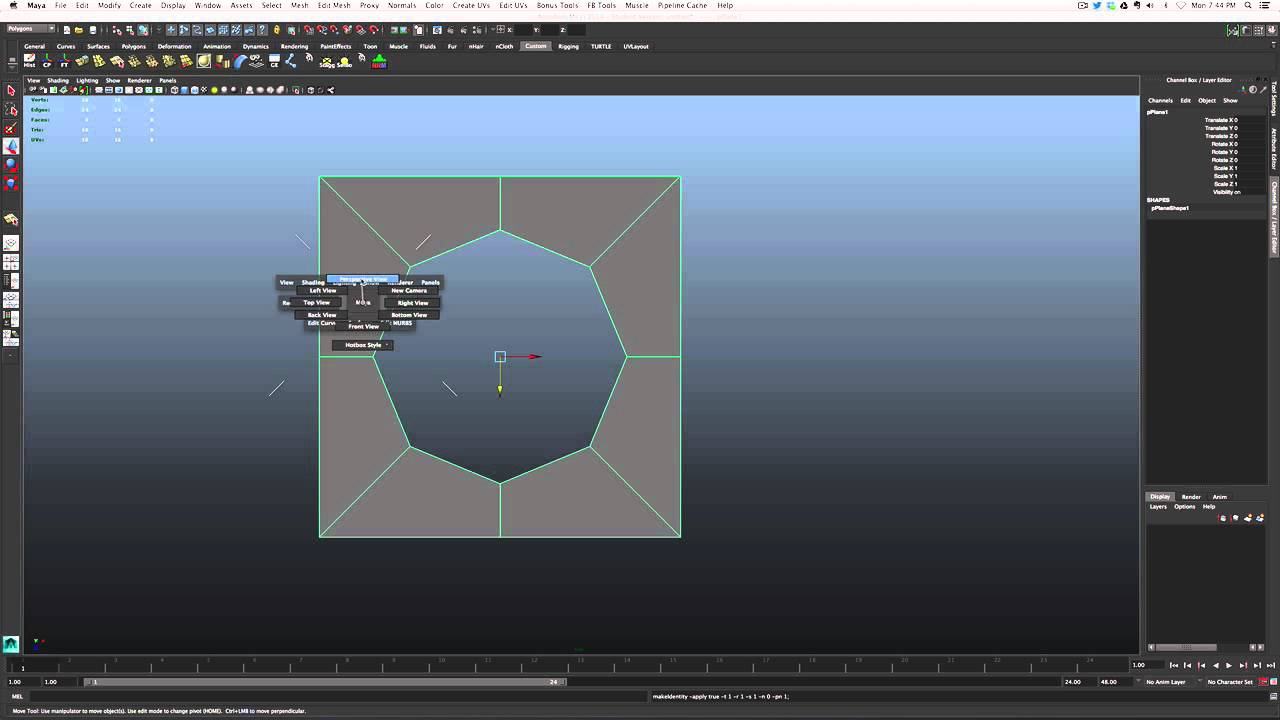 Maya - A Thing with Holes - Cutting holes in Poly Geo - YouTube