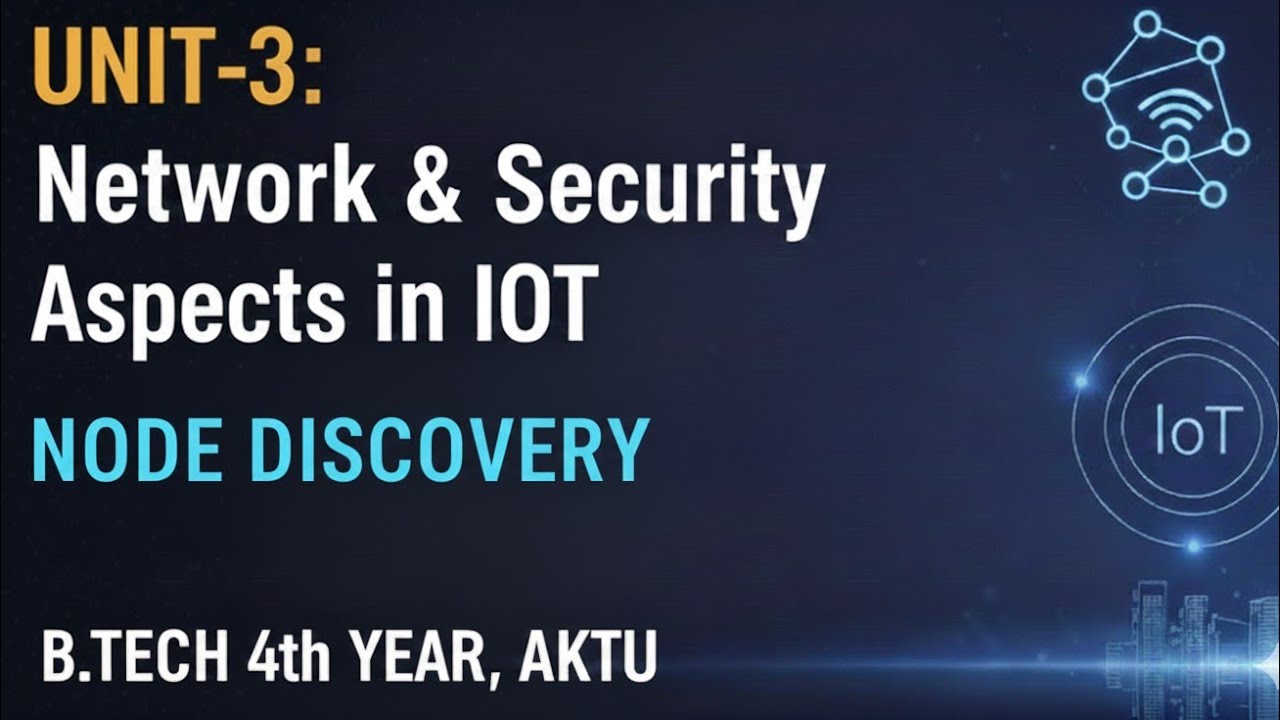 Node Discovery in IoT | IoT Unit 3 Explained | AKTU B.Tech 4th Year ...