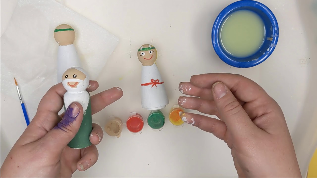 St Lucy Peg Doll Paint Along - YouTube