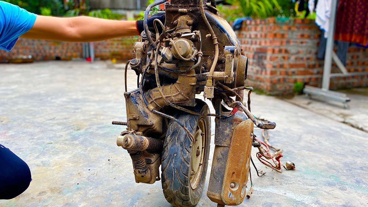 Restoration of old attila SYM car engine | Restore and repair of old ...