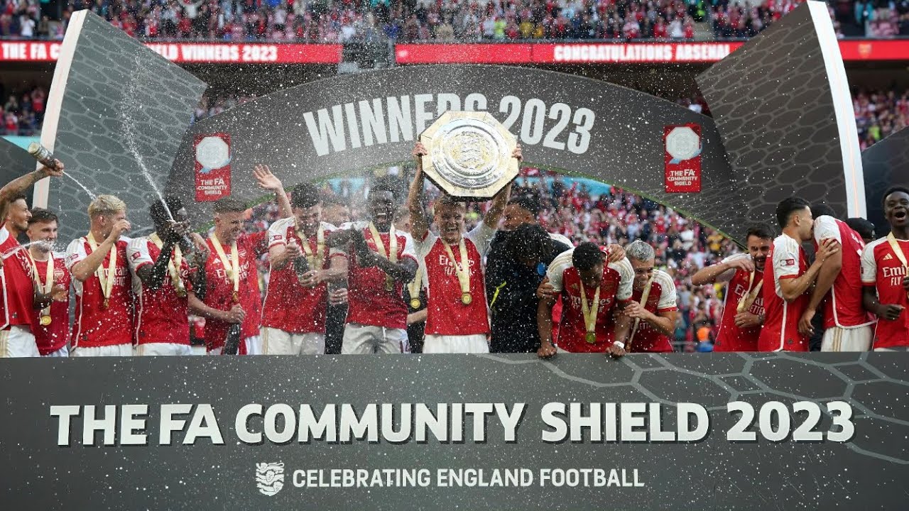 ARSENAL COMMUNITY SHIELD WINNERS 2023 BEATING MAN CITY ON PENALTIES ...