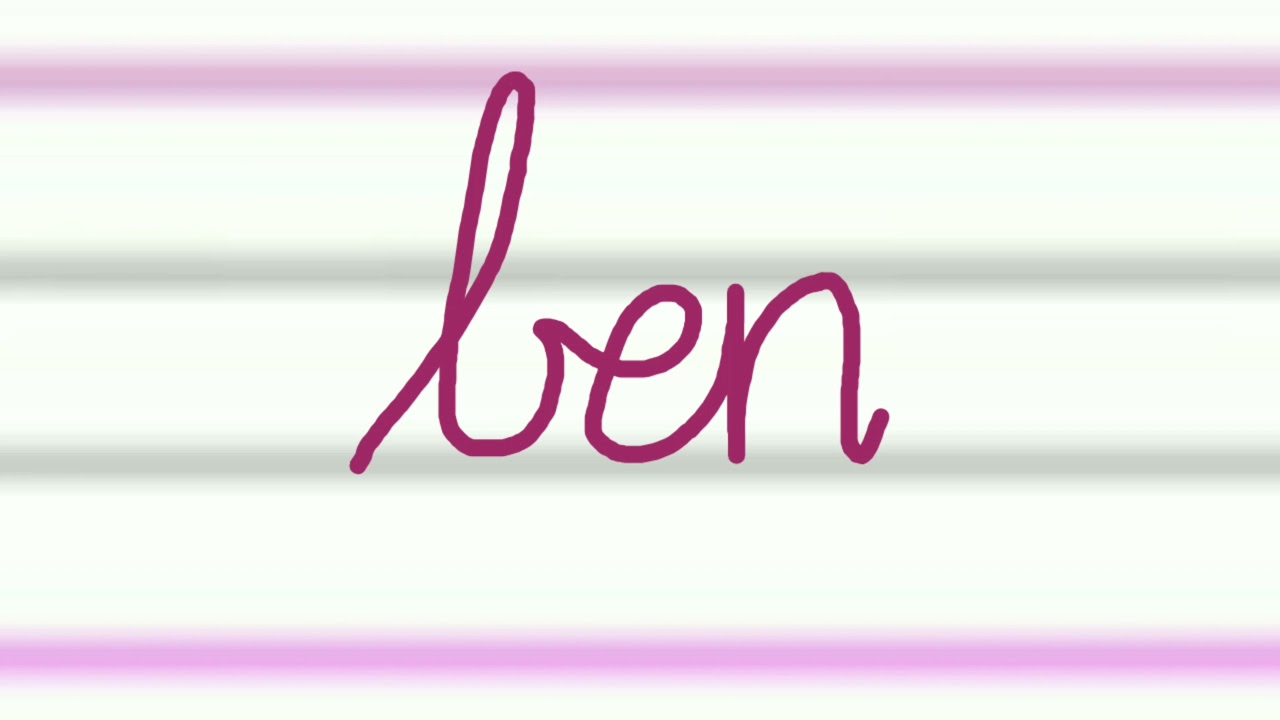 #ben cursive writing@WORLD OF EDUCATION - YouTube