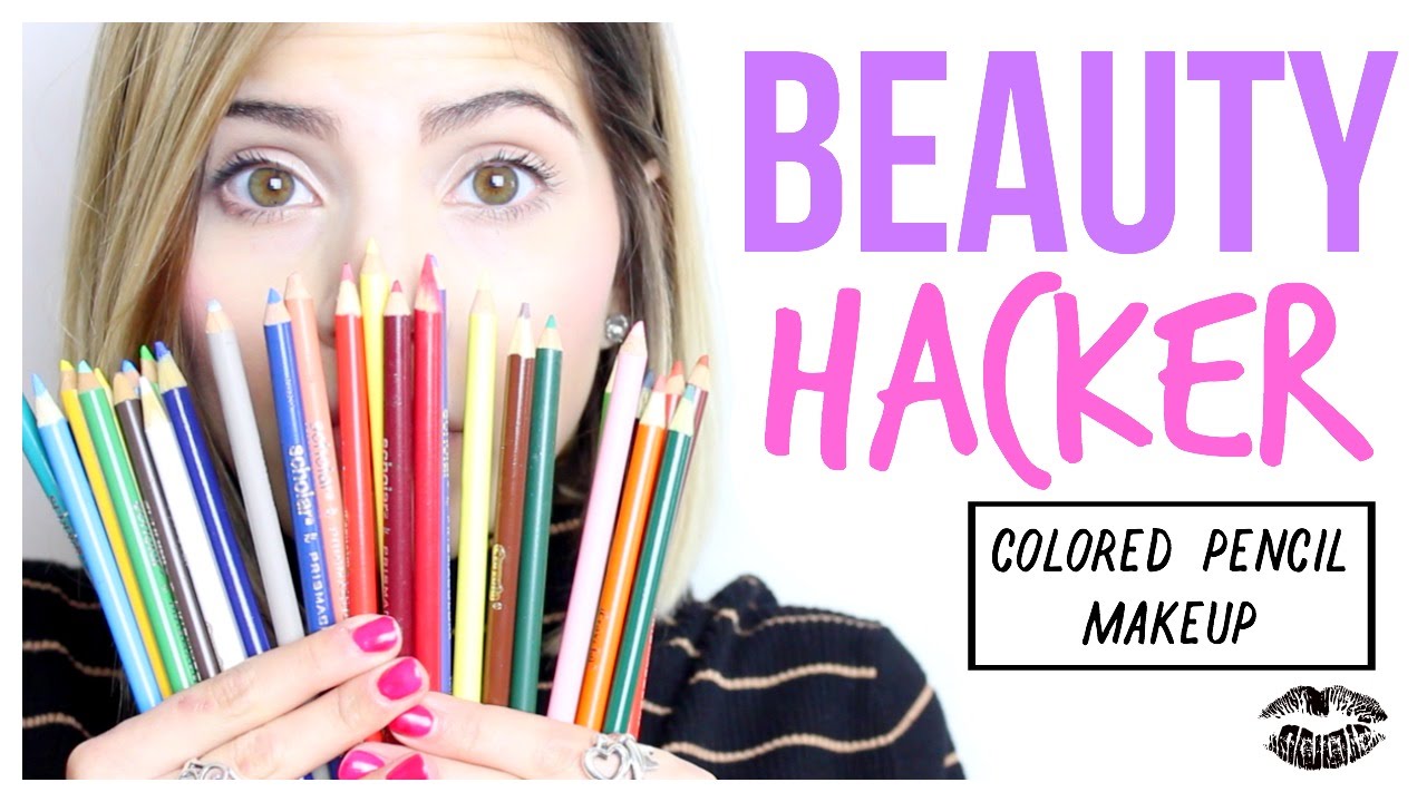 Beauty Hacker | Colored Pencil Makeup - YouTube